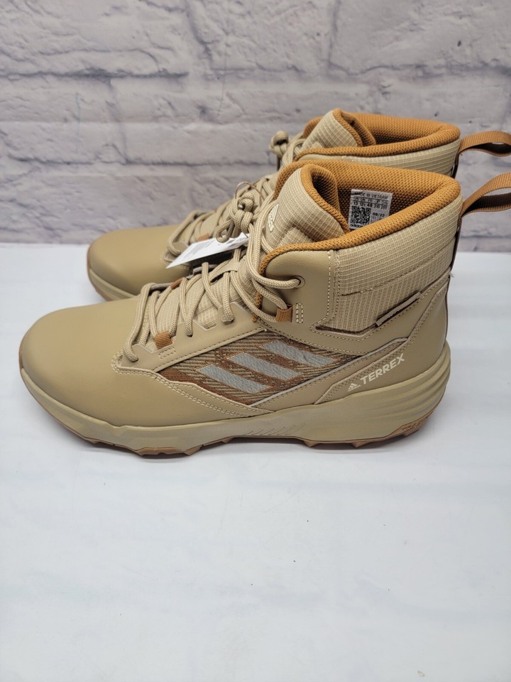 Adidas Terrex Unity Leather Mid RAIN.RDY Hiking Boots Beige GZ3969 Size ...