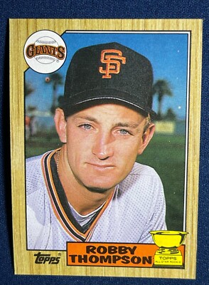 1987 TOPPS #658 ROBBY THOMPSON (SAN FRANCISCO GIANTS) BASEBALL CARD | eBay