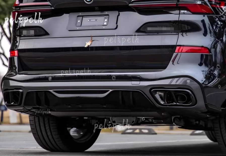 Black Steel Muffler Pipe Tips Replace For BMW X5 G05 X6 G06 X7 G07 LCI ...