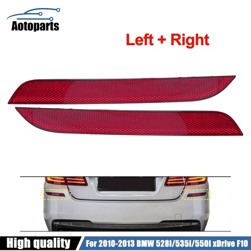 Rear Left & Right Bumper Reflector For 2010-2013 BMW 528i/535i/550i ...