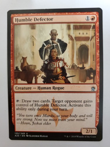 MTG Magic The Gathering Card Humble Defector Creature Human Rogue Red ...