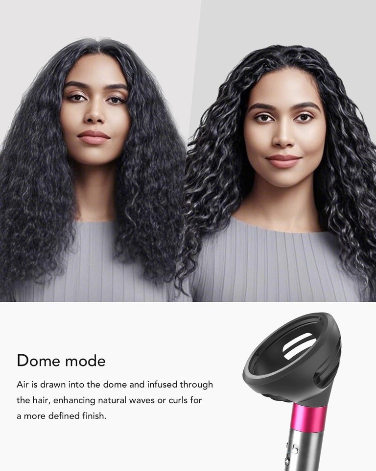 2-in-1 Wave & Curl Diffuser for Dyson Airwrap HS01 HS05, Airflow Dome ...
