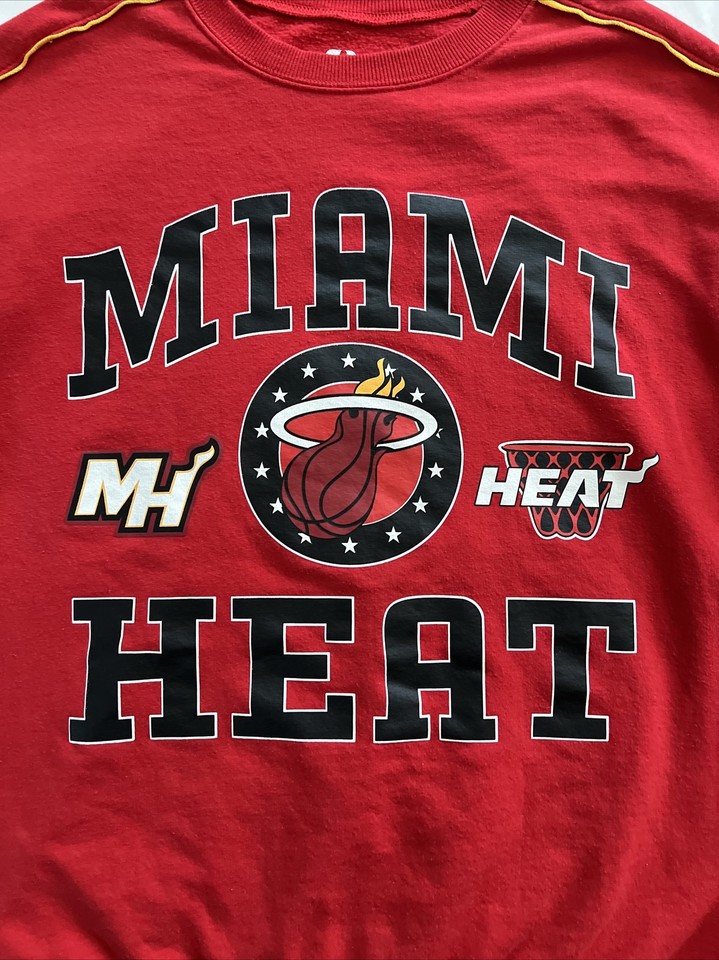 MIAMI HEAT Ladies Sz M Red Long Sleeve NBA Basketball Sweatshirt ...