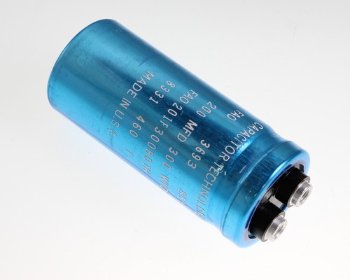 2 X Capacitor Tech 200uF 300V Large Can Electrolytic Capacitor ...