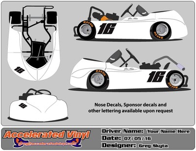 Go kart sticker-kit template - lanetawm