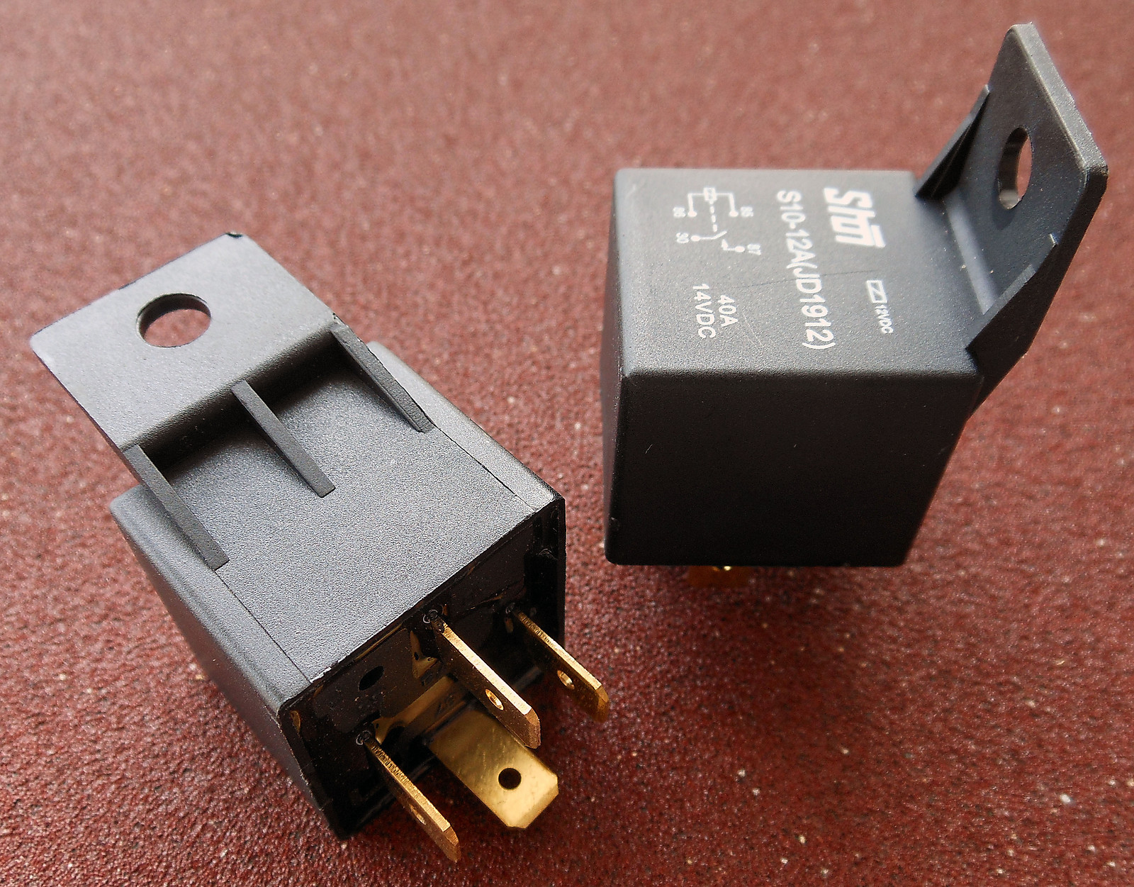 2pcs 4 Pin Post Car Relay JD1912 Backrest Type DC 12V 40A | eBay