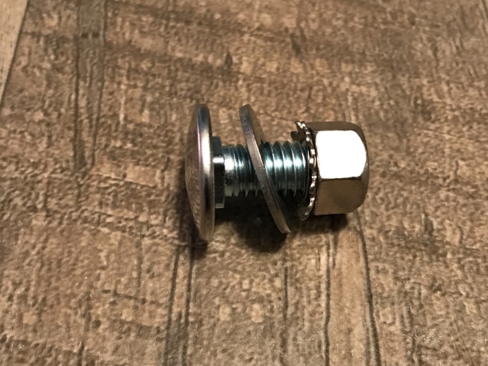 bumper bolts keps nuts washers stainless capped bolt 3/8-16 x 1" 6pc ...