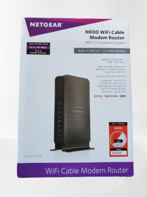 NETGEAR N600 (8x4) WiFi DOCSIS 3.0 Cable Modem Router (C3700) | Dual ...