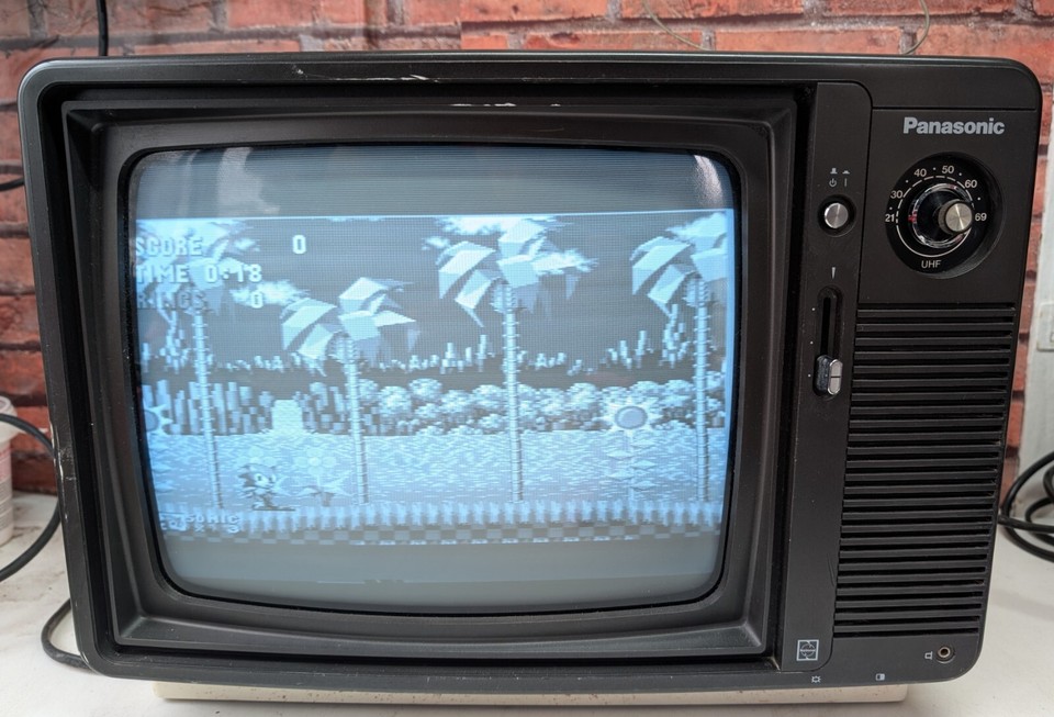 Vintage Working Portable Panasonic TR-1410G Black White Solid State TV ...