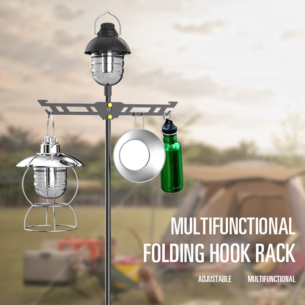 Camping Storage Rack Alloy Lantern Stand Adjustable Cookware N2F6 | eBay