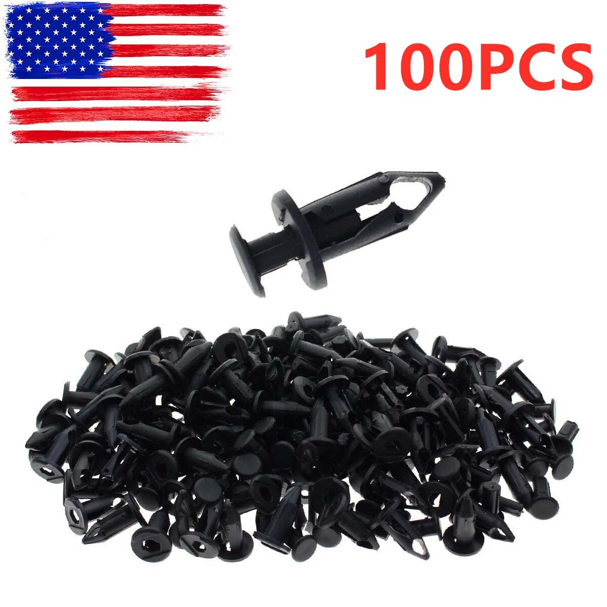 100pcs ATV Retainer Panel Clip Push Pin Splash For Polaris Honda Suzuki ...