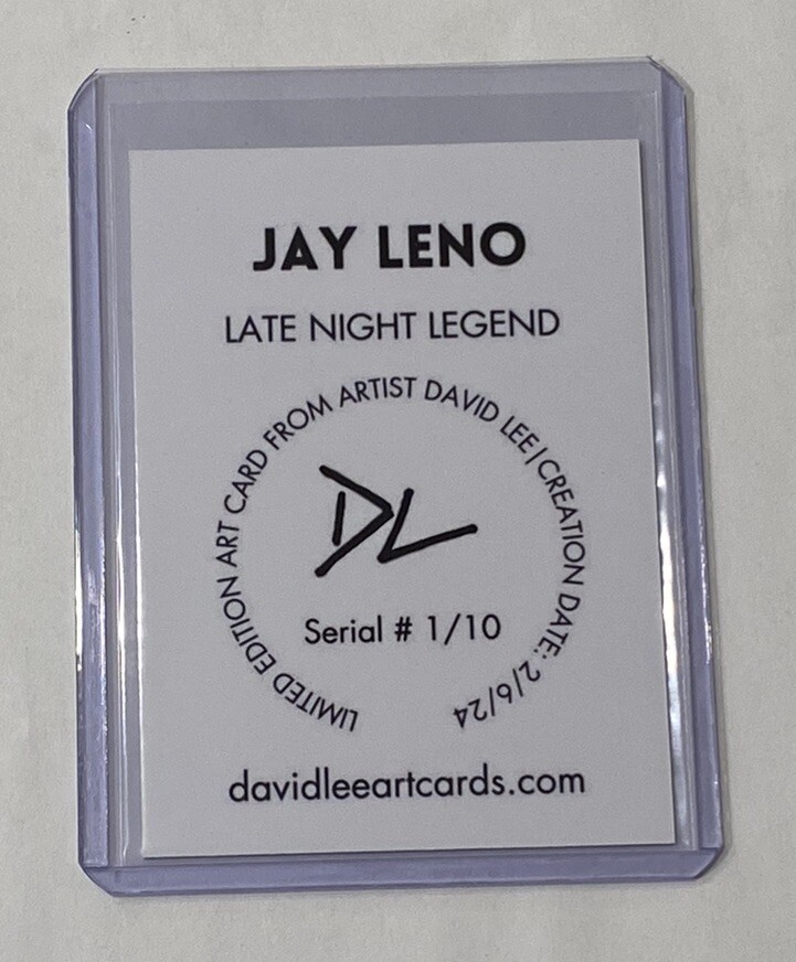 Jay Leno Limited Edition Artist Signed “Late Night Legend” Trading Card ...