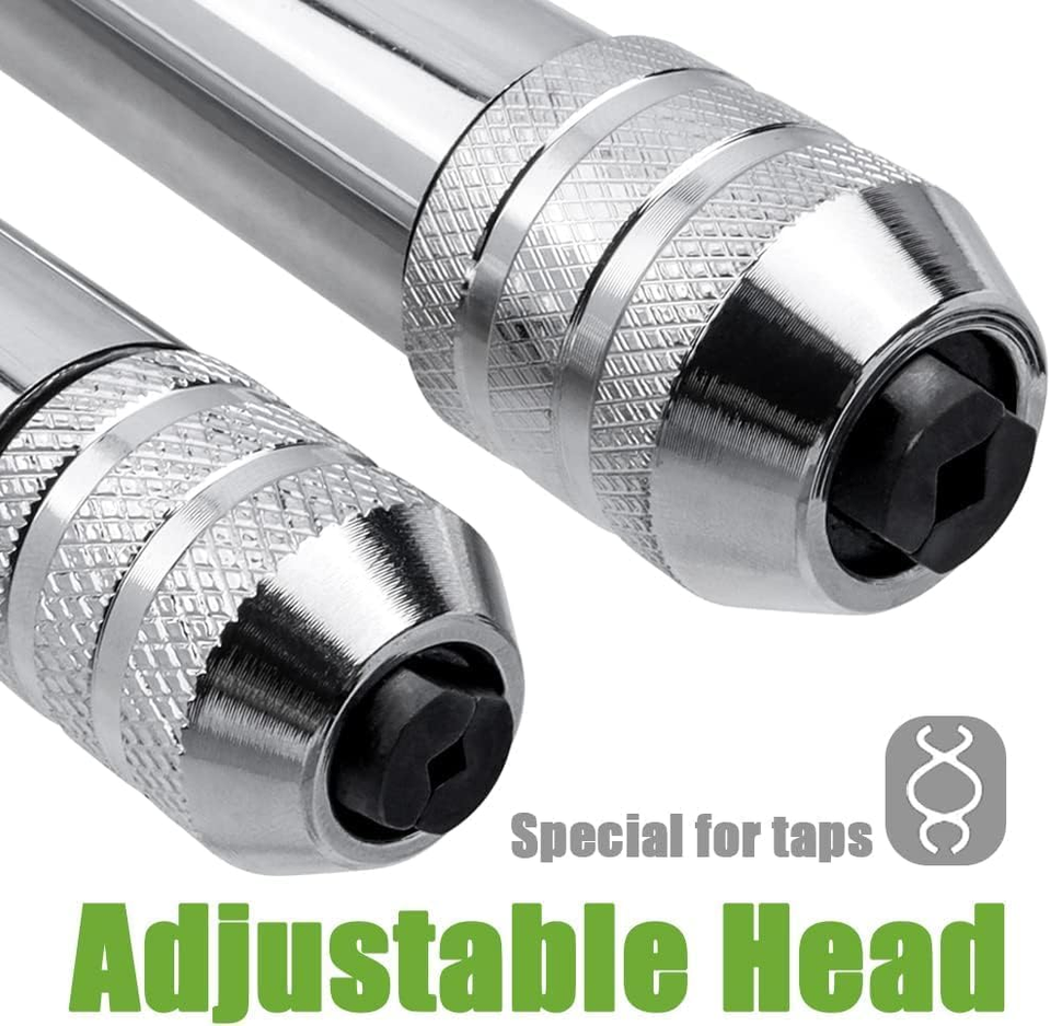 US Stock 2Pcs Ratchet T Handle Tap Wrench, Adjustable Bar Holder ...