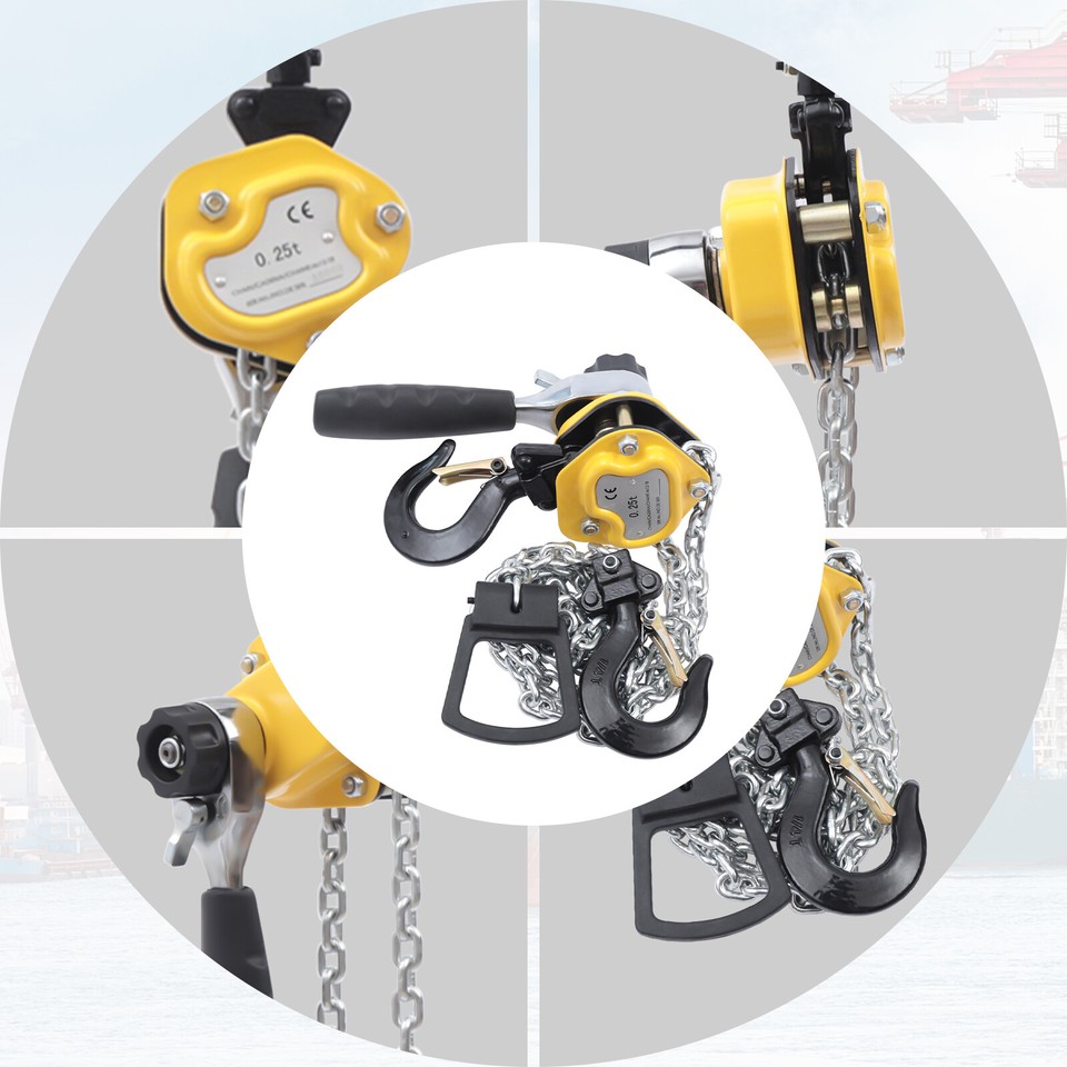 1/4 Ton Lever Block Chain Hoist Come Along Puller Ratchet Type 5FT Lift ...