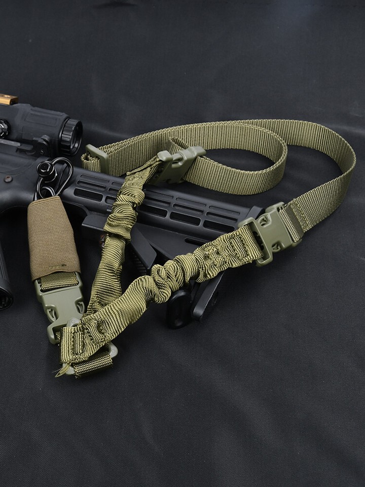 Tactical One Single Point Sling Strap Bungee Rifle Gun Sling with QD ...