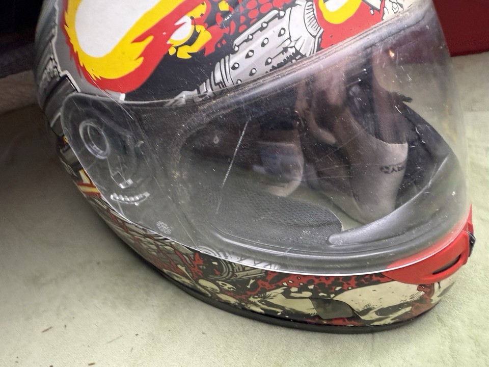 Rare Icon Motorcycle Helmet - Bone Crusher - SIZE XL | eBay