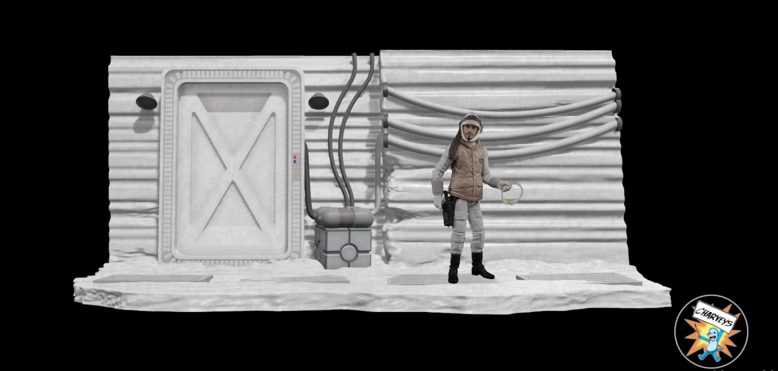 Hoth Echo Base Corridor Diorama 1:18 TVC 1:12 Black Series Star Wars NO ...