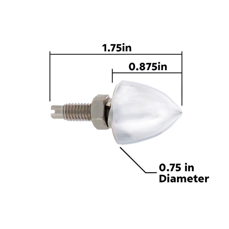 Universal Chrome License Plate Bullet Fasteners Bolts Screws Car Truck ...