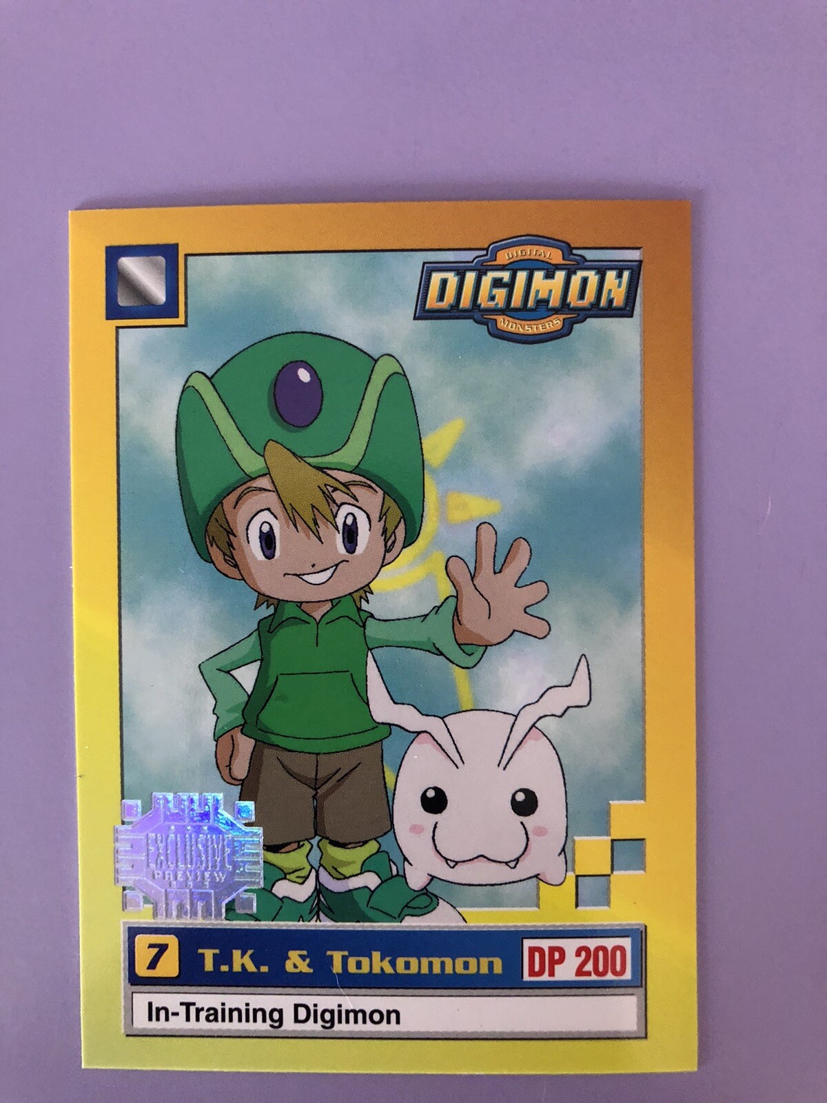 Digimon T.k. & Tokomon #7 In-Training Digimon 1999 Bandai Card | eBay