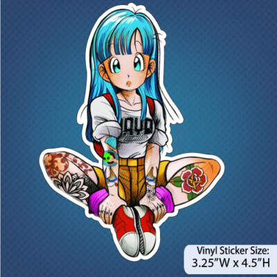 Bulma/Tattooed/ Tattoos/ Dragon Ball/ Anime/Decals | eBay