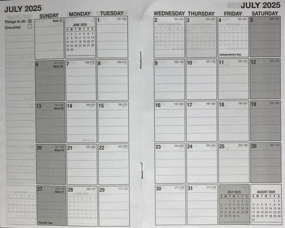 2025 5x8 Monthly Planner Purse Calendar Agenda Appointment Diary (10x8 ...