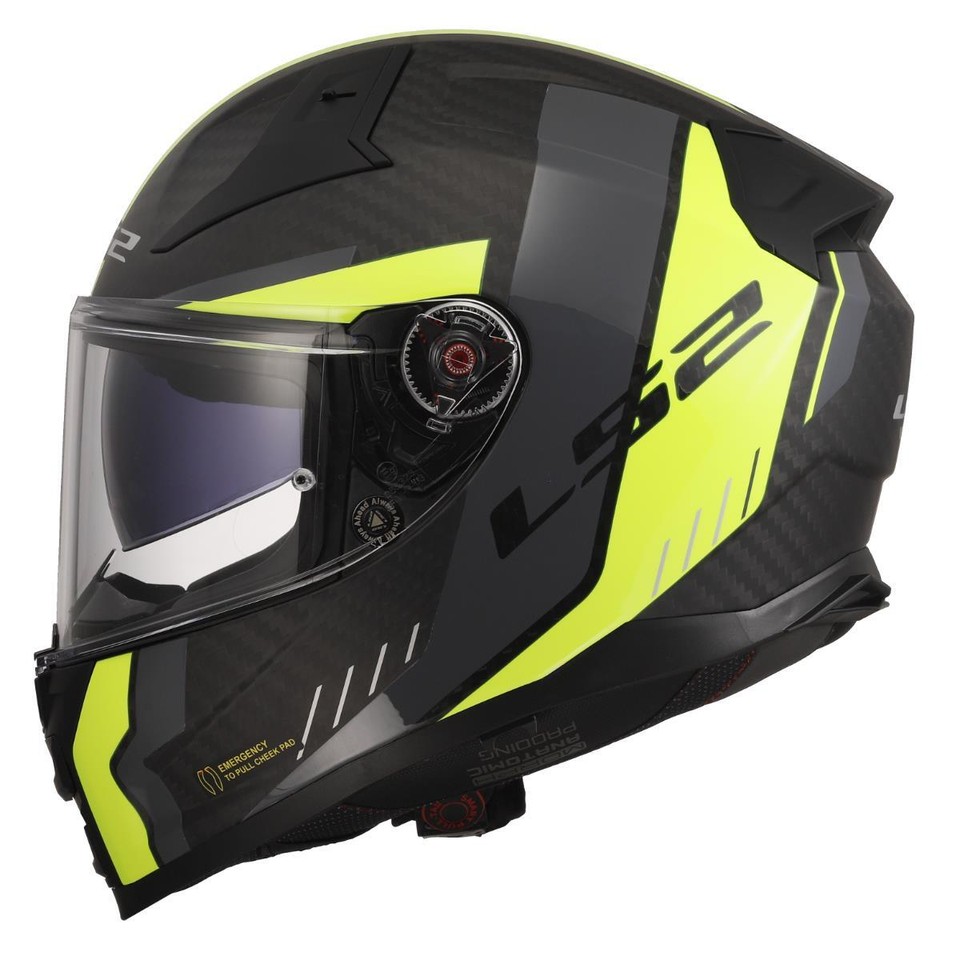 LS2 FF811 VECTOR II CARBON FIBRE ECE22.06 FULL FACE MOTORBIKE HELMET ...