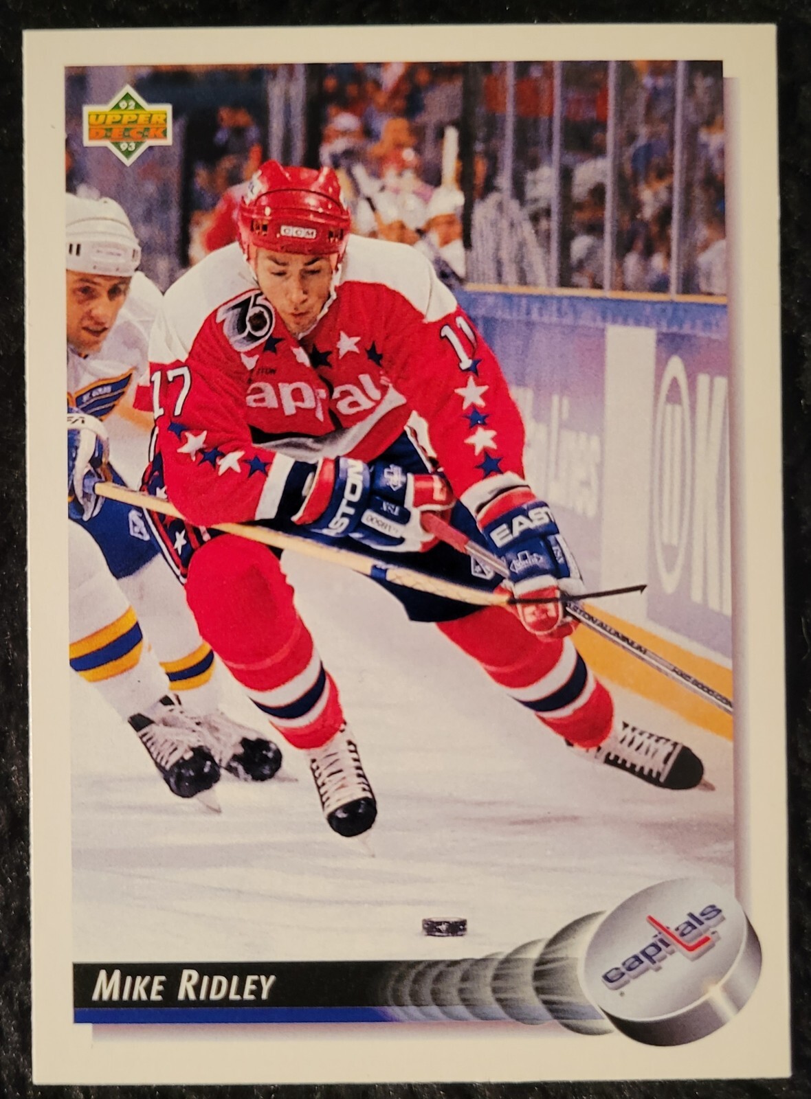 TWO 1992-93 Upper Deck Mike Ridley Hockey Cards (Washington Capitals ...