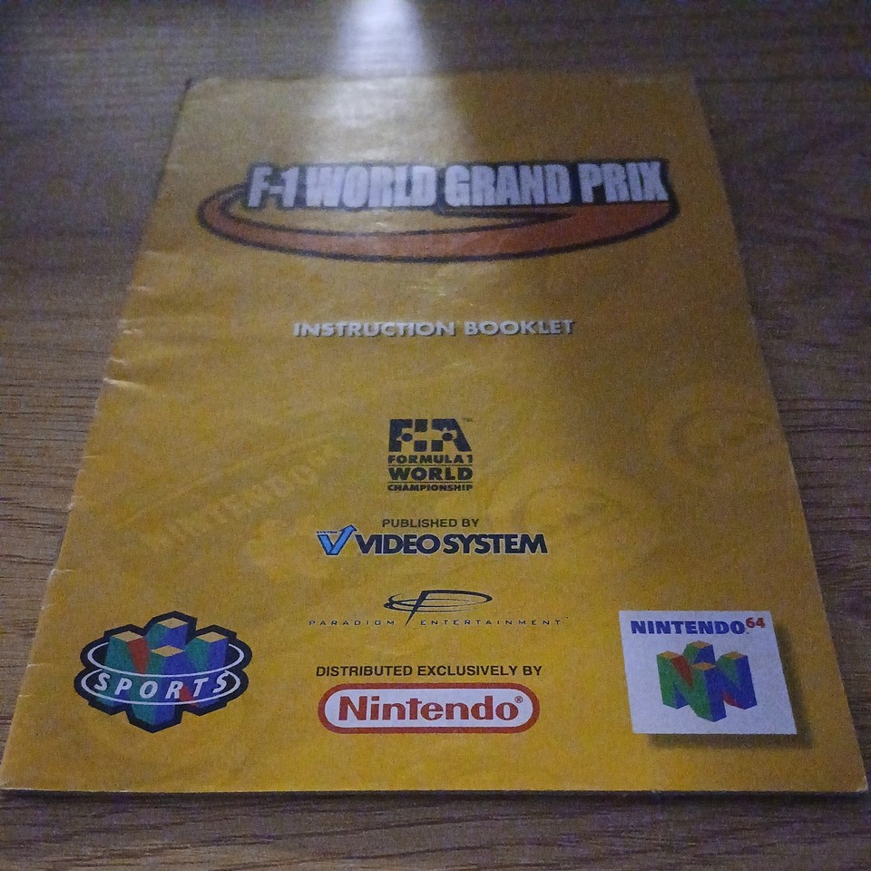 N64 Nintendo 64 - Manual Instruction Booklet Only - F-1 World Grand ...