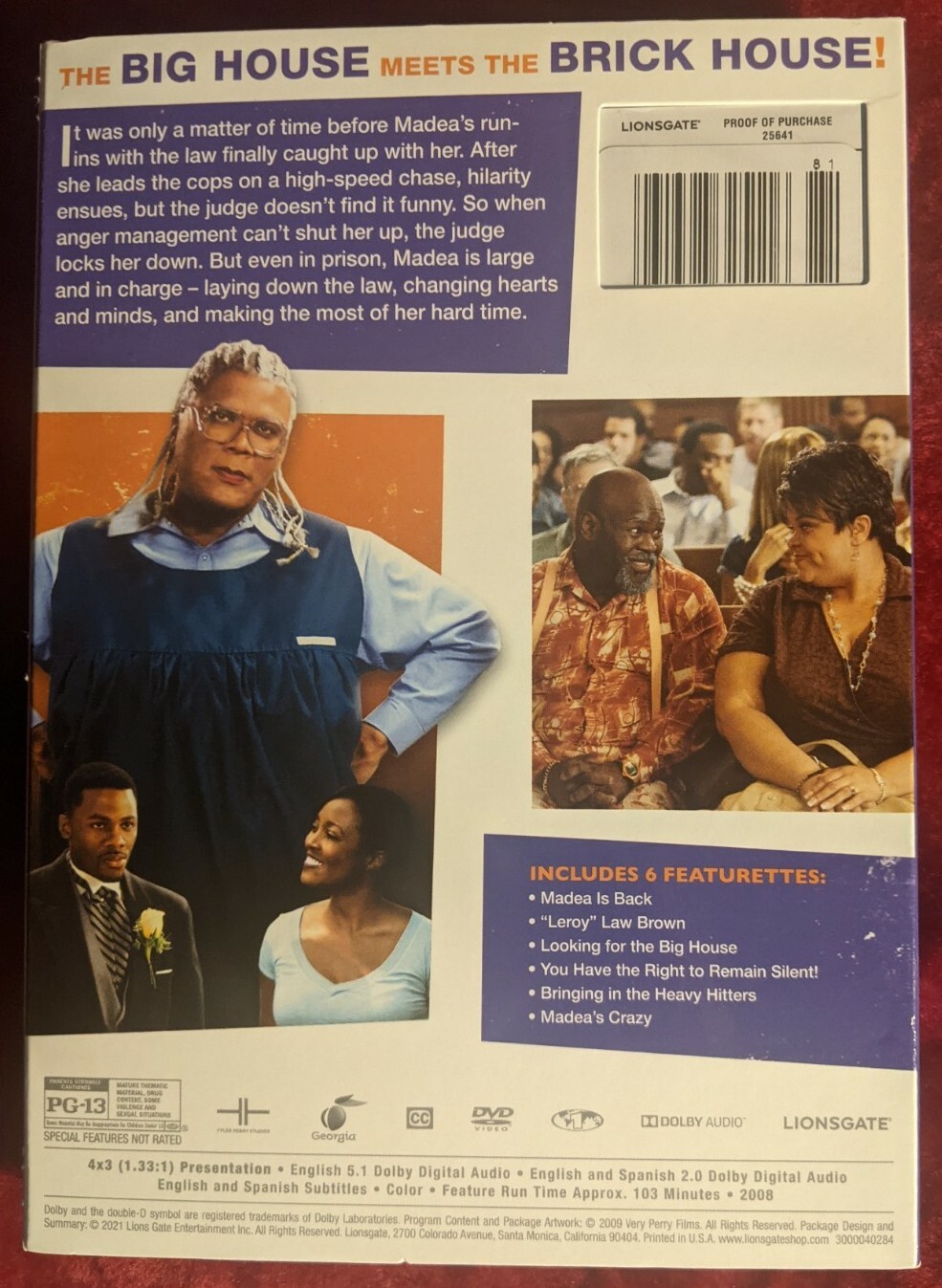 Tyler Perry's Madea Goes to Jail (DVD, 2009) New Sealed with Rare ...