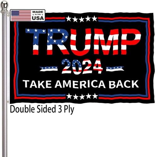 Trump 2024 Flag 3x5 Outdoor Double Sided 3 Ply-Red Trump Take America ...
