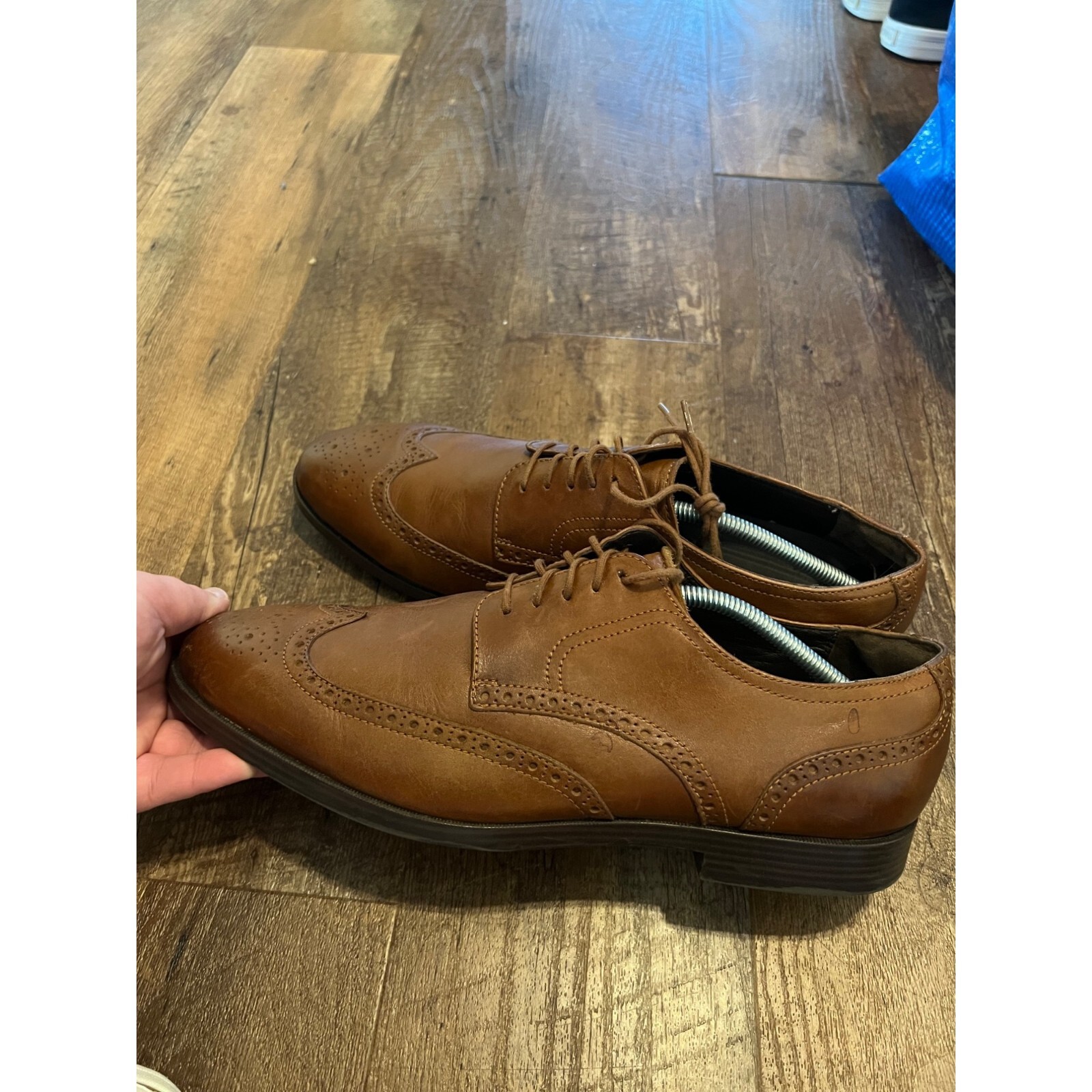 COLE HAAN GRAND OS MENS BROWN WINGTIP OXFORD LOAFERS … - Gem