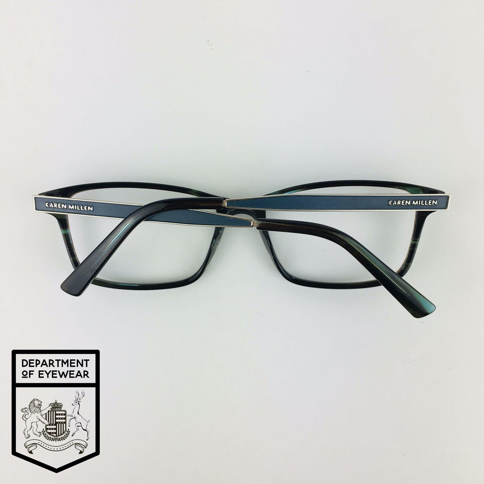 KAREN MILLEN eyeglasses MOTTLED BLUE CATS EYE glasses frame MOD: KM 50 ...