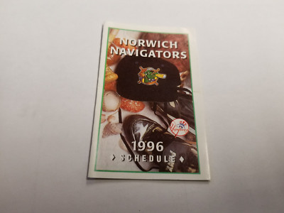 Norwich Navigators 1996 Minor Baseball Pocket Schedule - Team | eBay