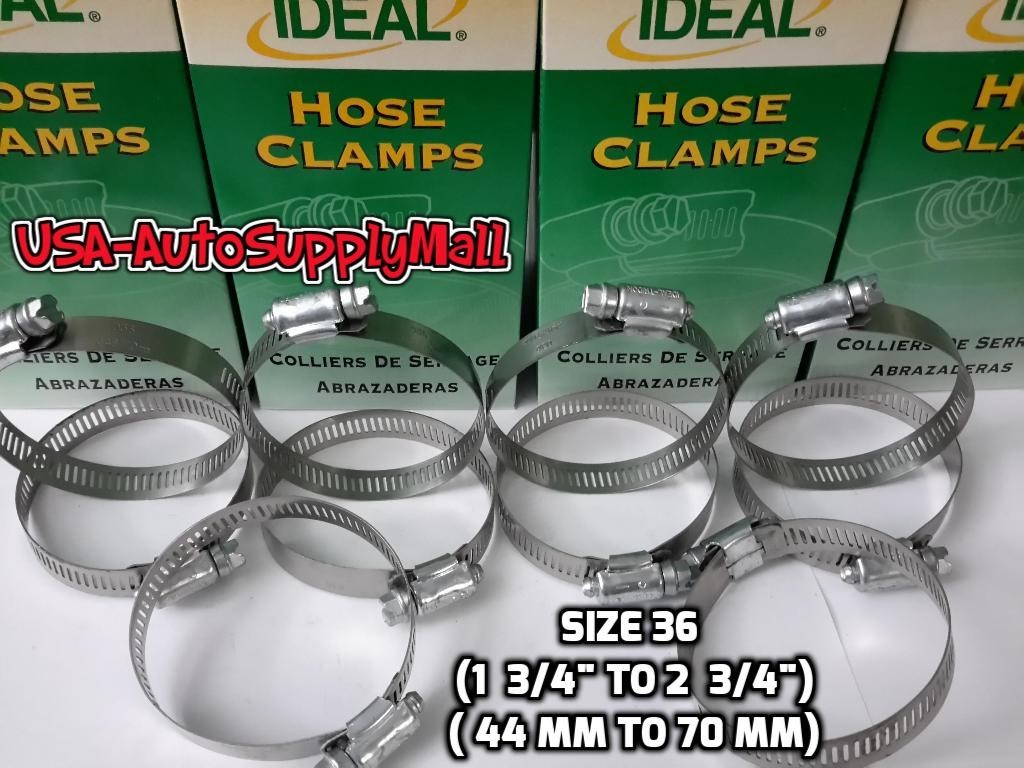 10 pcs IDEAL- Tridon Hose Clamps, Abrazaderas Size36 (44 to 70mm) Made ...