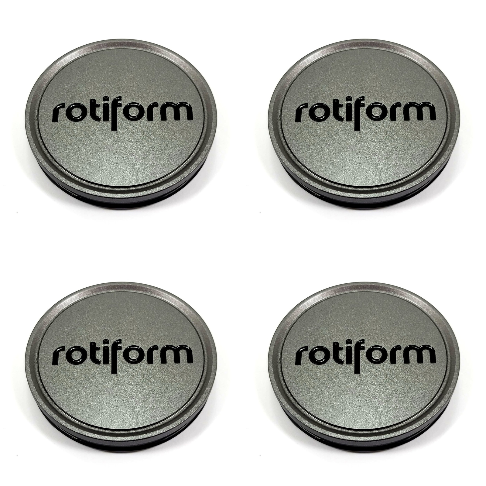 4 Rotiform Wheels Graphite/Gray Wheel Center Caps for 5/6L R164 JDR ...