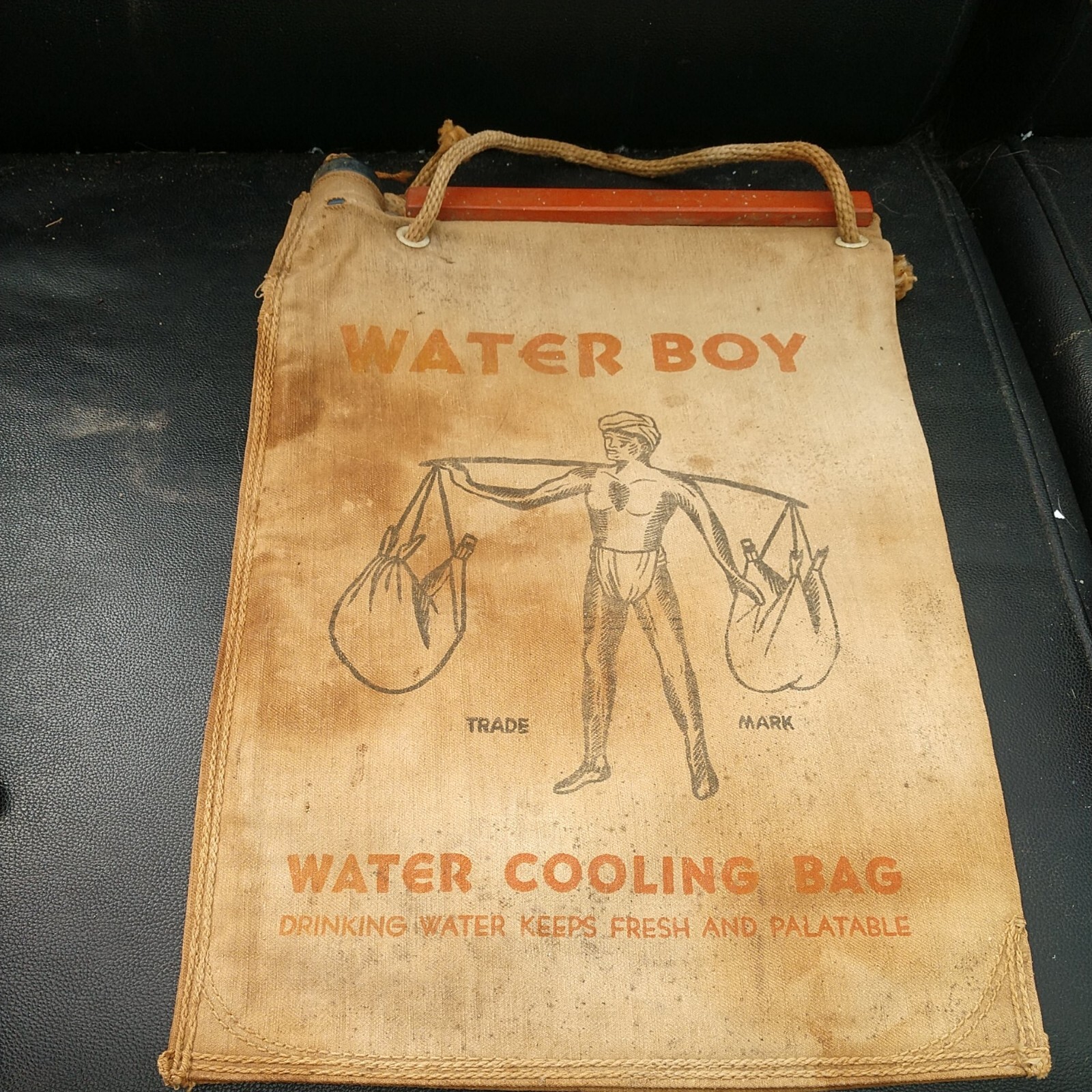 VTG Canvas Water Boy Cooling Bag WATERBOY ADVERTISING BLACK AFRICAN ...