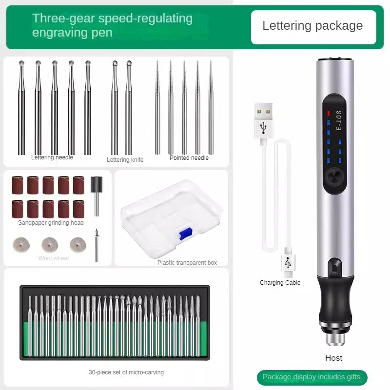 Electric Lettering Pen Jade Metal Engraving Machine Small Laser Marking ...