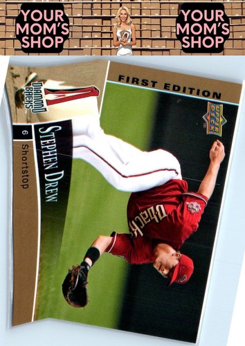 2009 Upper Deck First Edition #5 Stephen Drew (Card is fine, just a bad ...