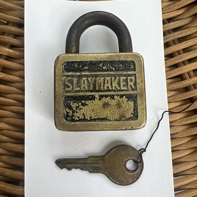 Slaymaker Vintage Brass Padlock With Key | eBay