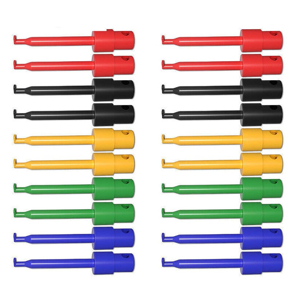 Lot Hook Clip Mini Grabber Test Probe Lead Wire Kit For Multimeter Test ...