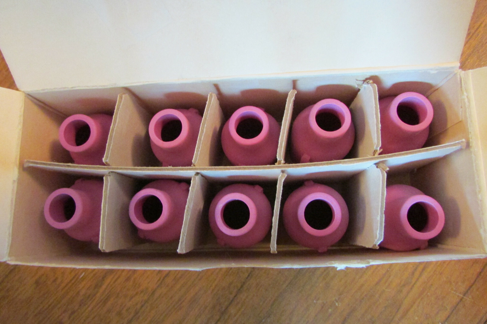 LINDE HELIARC TORCH CUPS #54N16 SIZE 6 BOX OF TEN NEW OLD STOCK SEE ...