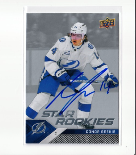 CONOR GEEKIE autographed SIGNED '24/25 TAMPA BAY LIGHTNING "Star ...