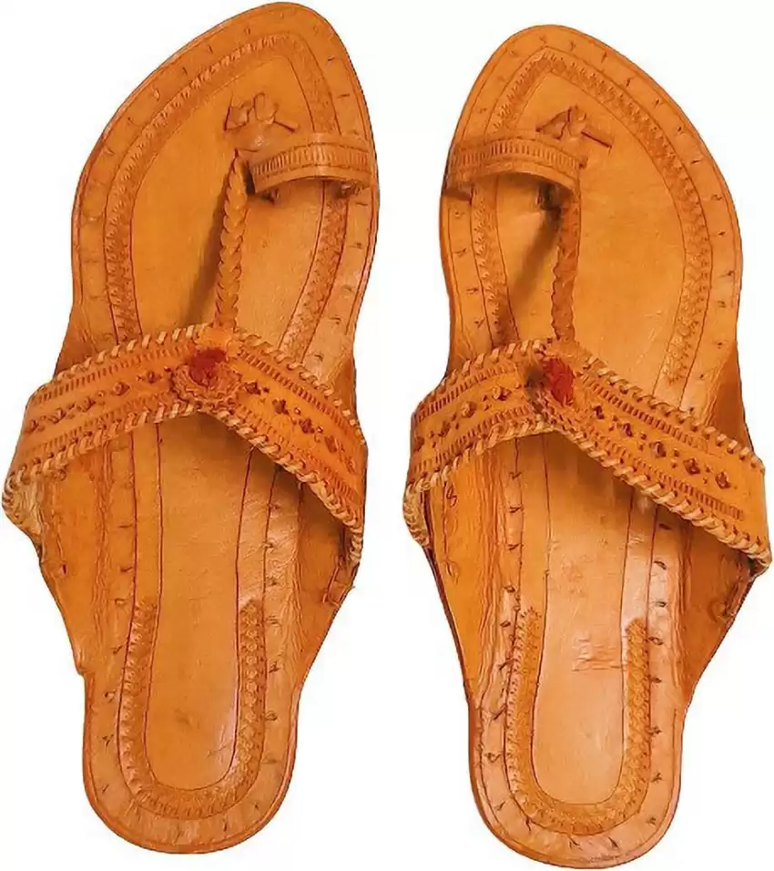 Women Kolhapuri Leather Chappal Jesus flat HT1 Indian ethnic fashion UK ...
