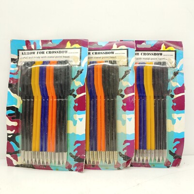 Crossbow Arrow Bolt PVC Metal Tip Lot of 3 - 12 Packs - 36 Total | eBay