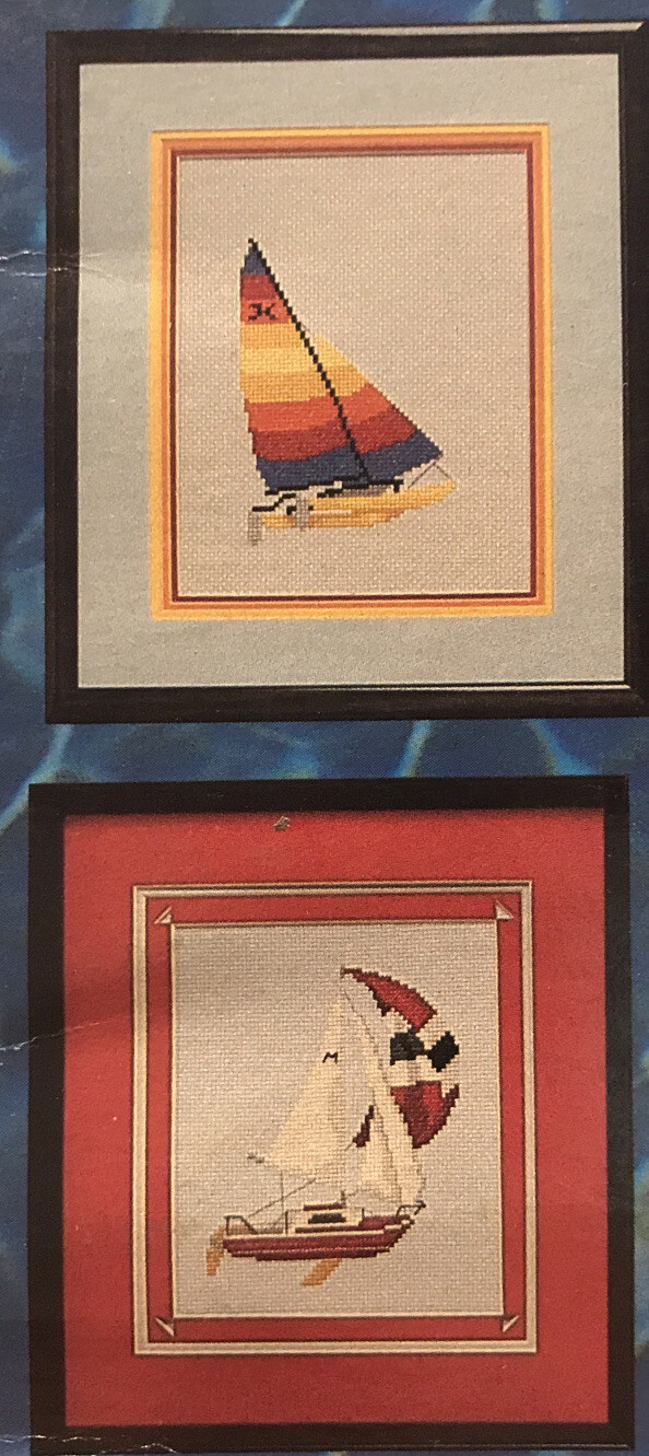 Sail Away Cross Stitch Patterns Booklet Nanci Wisneskey Boat Sailboat ...