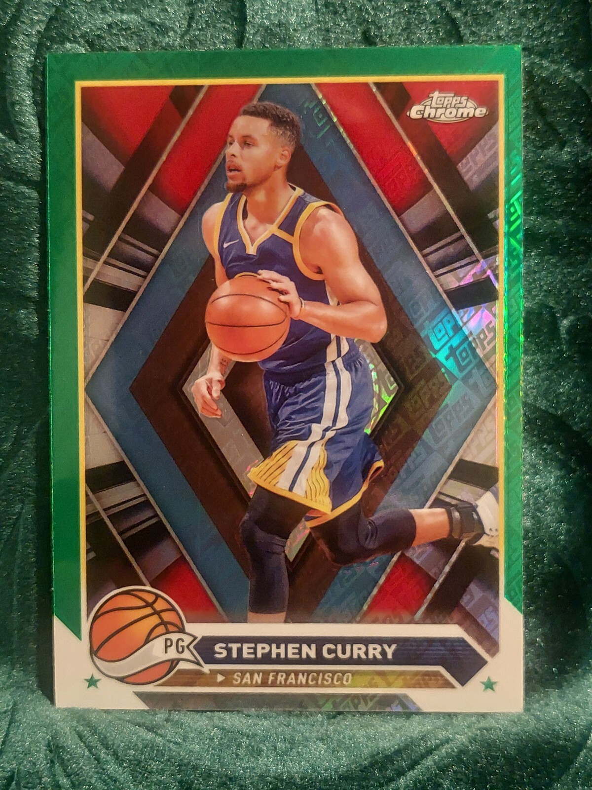 Steph Curry 23-24 Topps Chrome Green Refractor | eBay