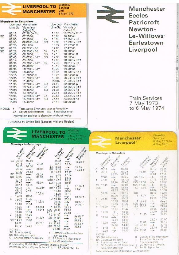 Liverpool & Manchester Railway 4 LMR era A7 timetables Oxford Road ...