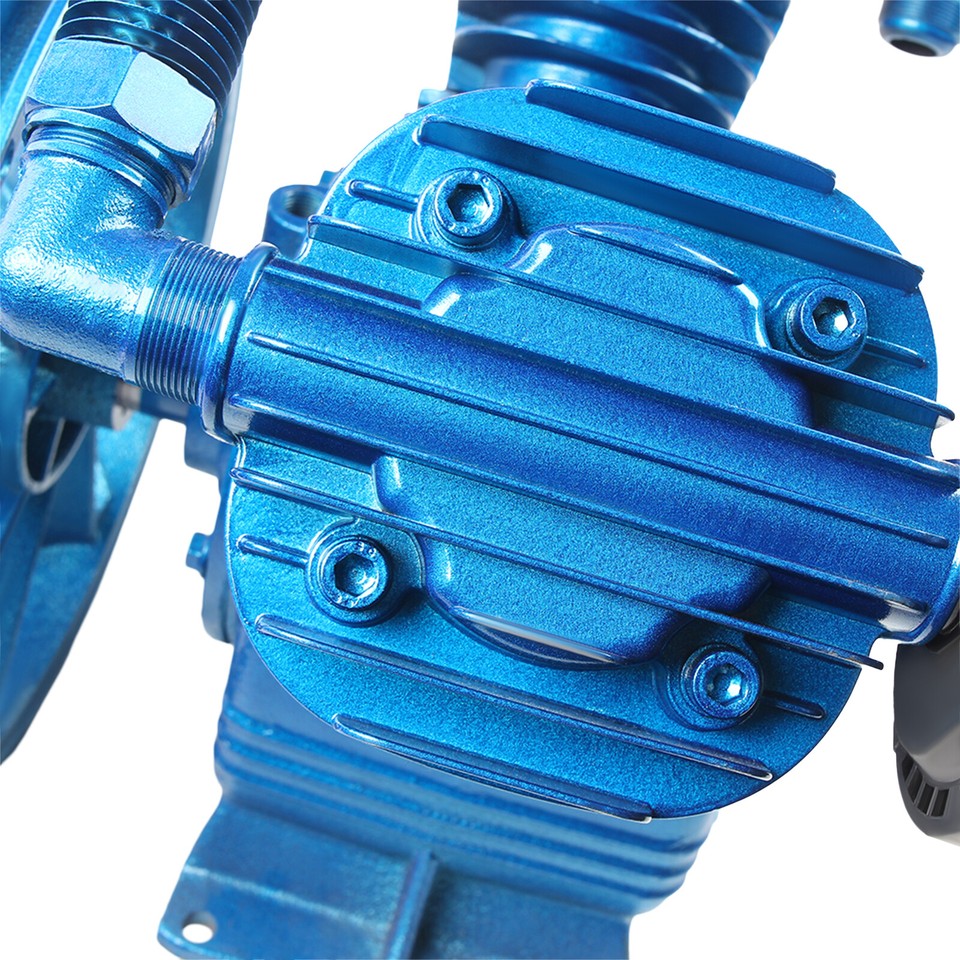 175 PSI V Type 2 Cylinder Air Compressor Pump Motor Head Tool Double ...