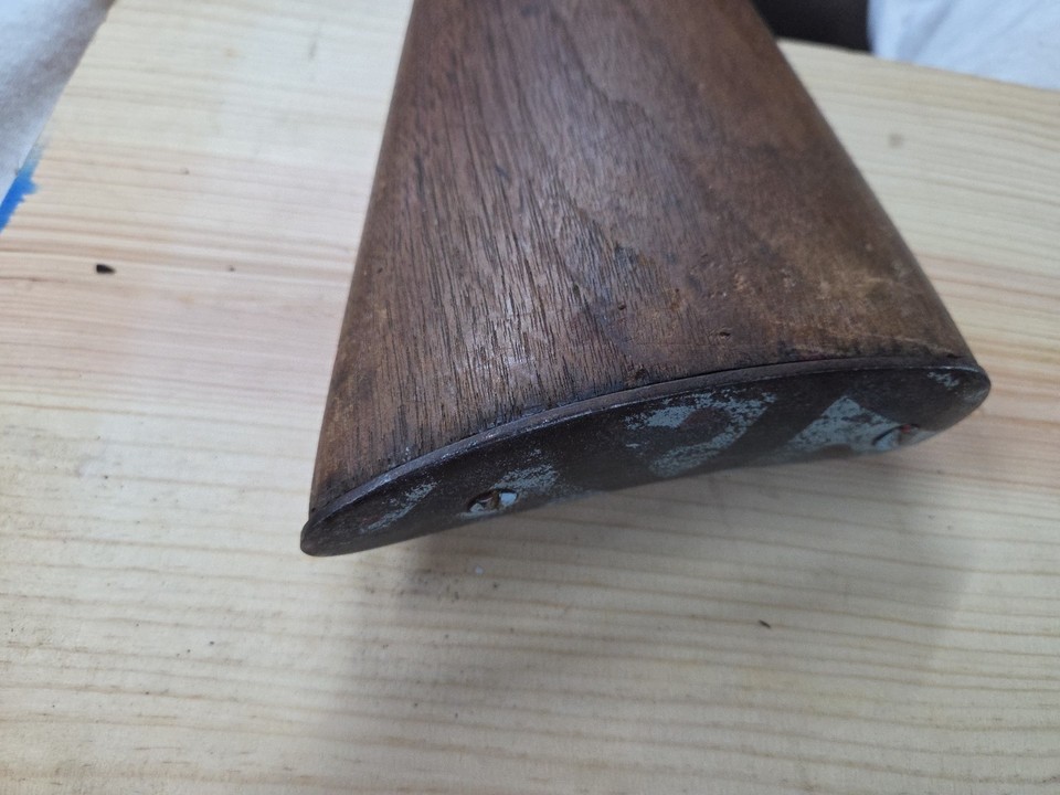 ANTIQUE HOPKINS ALLEN ARMS SHOTGUN PART STOCK WITH BUTTPLATE FOR REPAIR ...