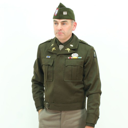 Replica US WW2 Officers OD 51 Ike Jacket AG1132 | eBay
